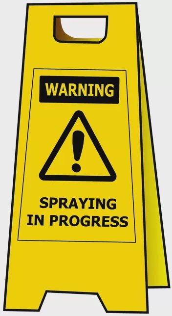 Spraying In Progress Floor Sign - 300x600mm – Kiwi Workgear